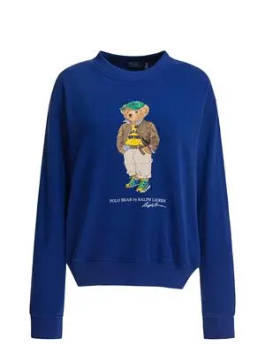 Polo Ralph Lauren Crewneck Sweatshirt With Polo Bear Graphic - Blue