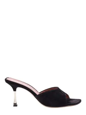 Paris Texas Lorena Open-toe Mules - Black