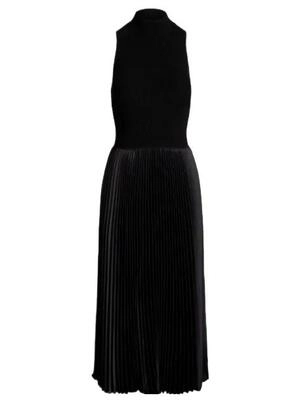 POLO RALPH LAUREN Polo Ralph Lauren High Neck Pleated Midi Dress
