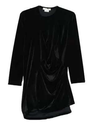 Comme Des Garçons Long Sleeve T-shirt With Irregular Pleats - Black