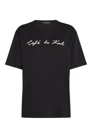 KARL LAGERFELD Karl Lagerfeld X Jorge Parra Oversized T-Shirt With Embroidered Artwork