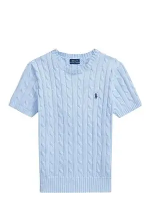 POLO RALPH LAUREN Polo Ralph Lauren Cable Knit Short Sleeve Sweater
