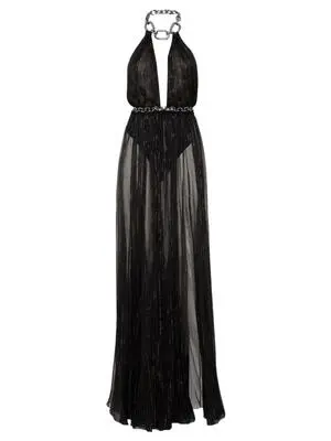 Philipp Plein Chain-detail Maxi Dress - Black