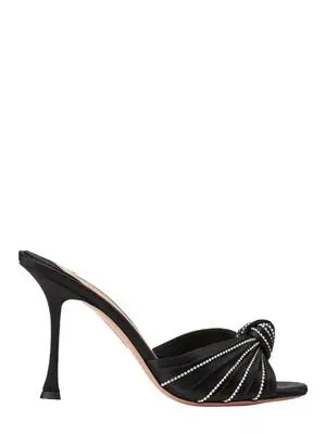 AQUAZZURA Atelier 95mm Suede Mules - Black