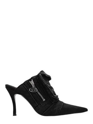 DIESEL® D Venus Pocket Heeled Mules - Black