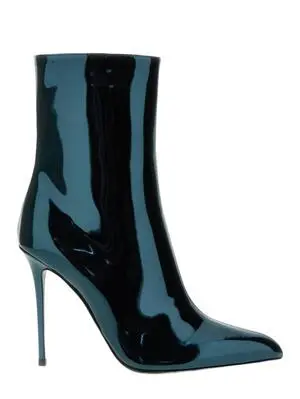 GIUSEPPE ZANOTTI Mirrored Pointed Toe High Heel Ankle Boots - Black