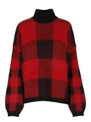 Woolrich Checked Intarsia Knitted Jumper - Red
