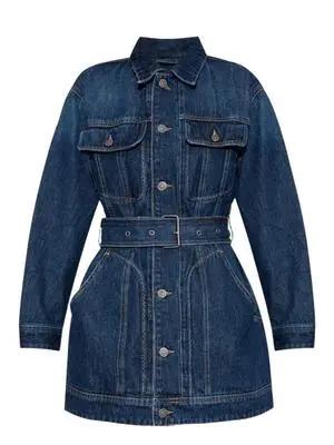 DIESEL® De-flaminia Belted Denim Jacket - Blue