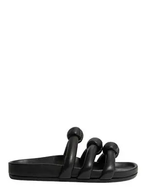 Rick Owens Granola Knot Detail Slides - Black