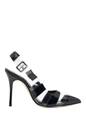 Manolo Blahnik Uxra 70mm Slingback Pumps - Black
