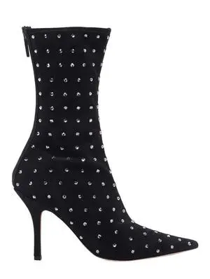 Paris Texas 100mm Crystal-embellished Pointed Boots - Black