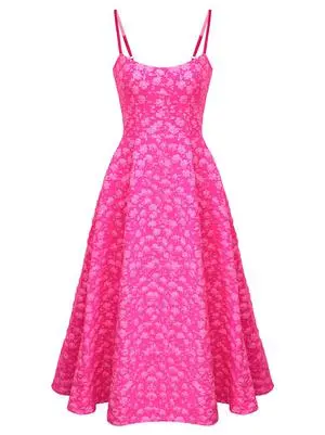 POST MERIDIEM Jacquard Bustier Dress - Pink