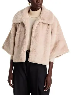 Echo Blair Sheared Faux Fur Jacket - Taupe