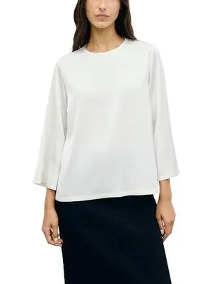 Gerard Darel Lilo Round Neck Blouse - Ecru