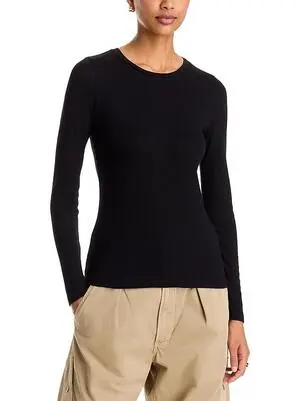 Majestic Filatures Soft Touch Rib Long Sleeve Crewneck Tee - Noir