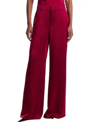 Cinq À Sept Cinq A Sept Jyn High Rise Wide Leg Pants Beet Red