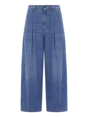 MARNI MARNI Pleated Wide-Leg Denim Trousers