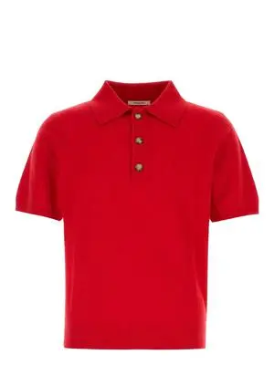 ENTIRE STUDIOS Wool-blend Polo Shirt - Red