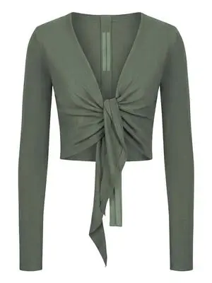 RICK OWENS RICK OWENS Cropped Wrap Cardigan In 100% Wool