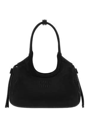 Miu Miu Mini Nappa Leather Ivy Handbag - Black