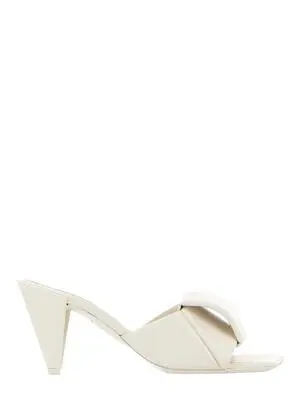 Loewe Origami Slide 85 Heeled Sandal - White