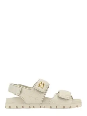 MIU MIU Miu Miu Nappa Leather Quilted Sandals
