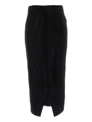 Calvin Klein Textured Midi Skirt - Black