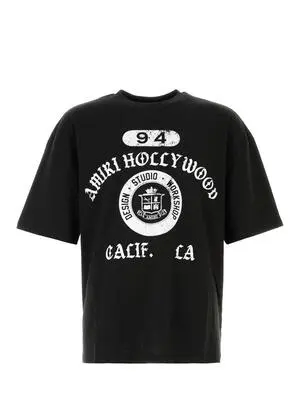Amiri Collegiate Box Tee For - Black