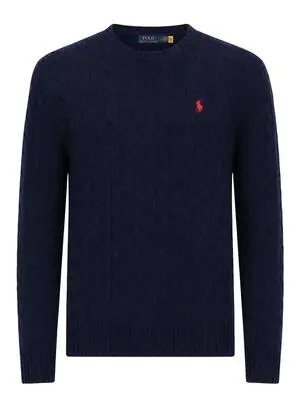Polo Ralph Lauren Cashmere Blend Cable Knit Jumper - Blue