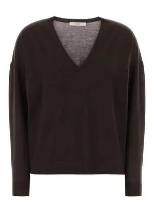 Co Cashmere V-neck Pullover - Brown