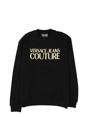 Versace Logo Crewneck Sweatshirt - Black