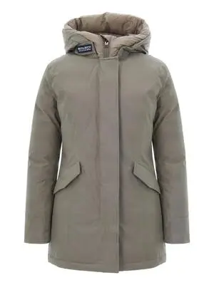 Woolrich WOOLRICH Hooded Down Parka Coat Cornstalk Two Tone