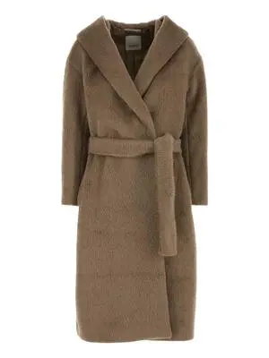 S MAXMARA Eliana Alpaca-blend Belted Jacket - Camel