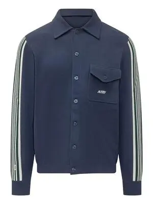 AUTRY Classic Knit Jacket With Striped Sleeves - Luster