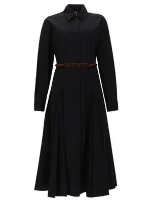 Max Mara MAX MARA Cotton Poplin Chemisier Gown Black