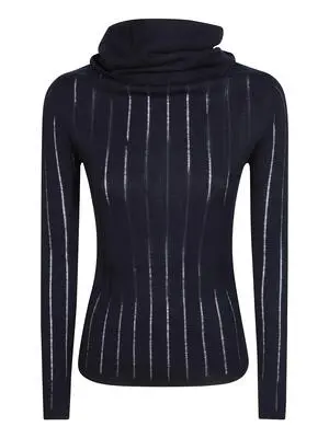 Max Mara Max Mara Studio Ribbed Boat-Neck Sweater Blu
