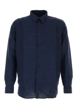 Vilebrequin 100% Linen Camp Shirt - Blue
