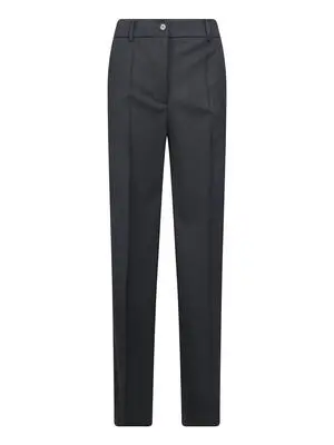 PAROSH Stretch Wool-blend Tailored Pants - Nero