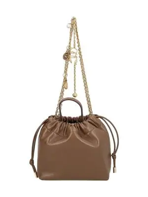 Chloé Drawstring Bucket Bag With Chain Strap - Brown