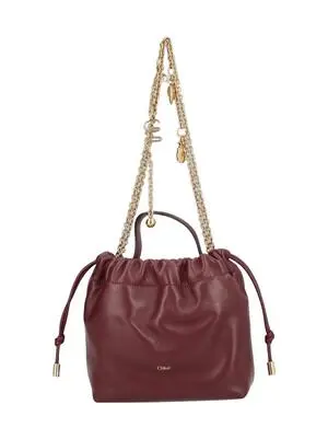 Chloé CHLOÉ Structured Handbag With Chain Strap Red