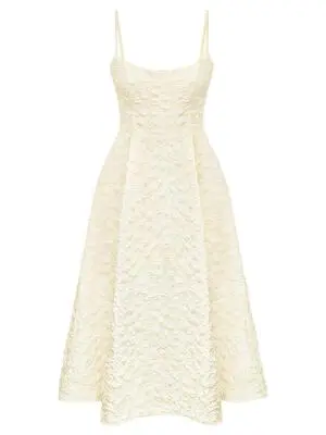 POST MERIDIEM Lemon Jacquard Bustier Corset Dress - Yellow
