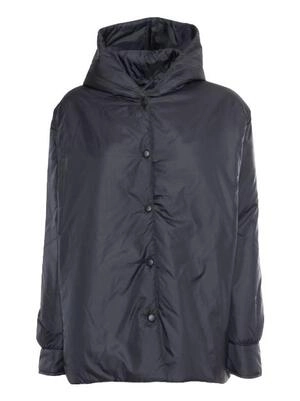 Aspesi Long-sleeved Hooded Jacket With Press-stud Closure - Black