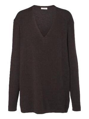 THE ROW The Row Oversized V-Neck Cashmere Sweater Black
