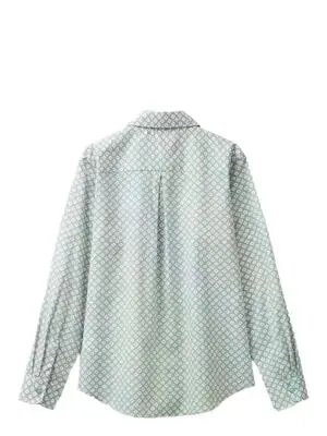 BENETTON Geometric Print Shirt - Grey