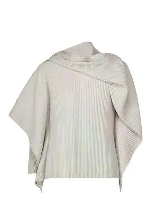 Issey Miyake Homme Plissé Issey Miyake Motion Blur Pleated T-Shirt Neutrals