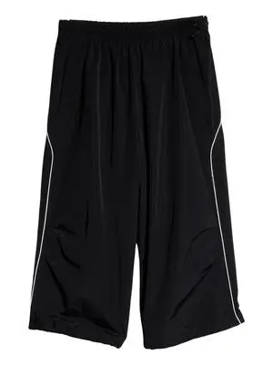 Gucci Cotton And Nylon Bermuda With Embroidery - Black