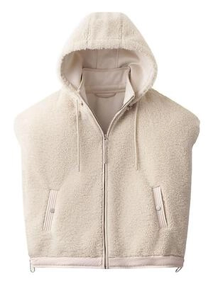 THE WHITE COMPANY Hooded Borg Gilet - Biscuit