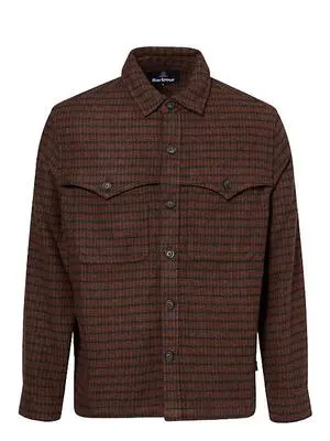 Barbour Hatfield Checked Wool-blend Overshirt - Chesnut