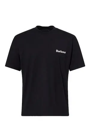 Barbour Bowery Logo-print Cotton T-shirt - Black