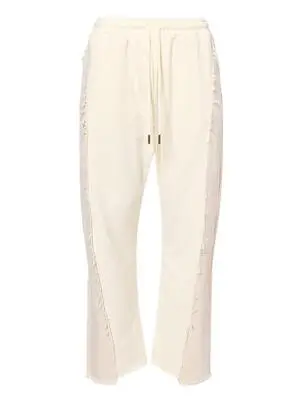 HONOR THE GIFT Washed Floral-etched Denim Jeans - Light Indigo
